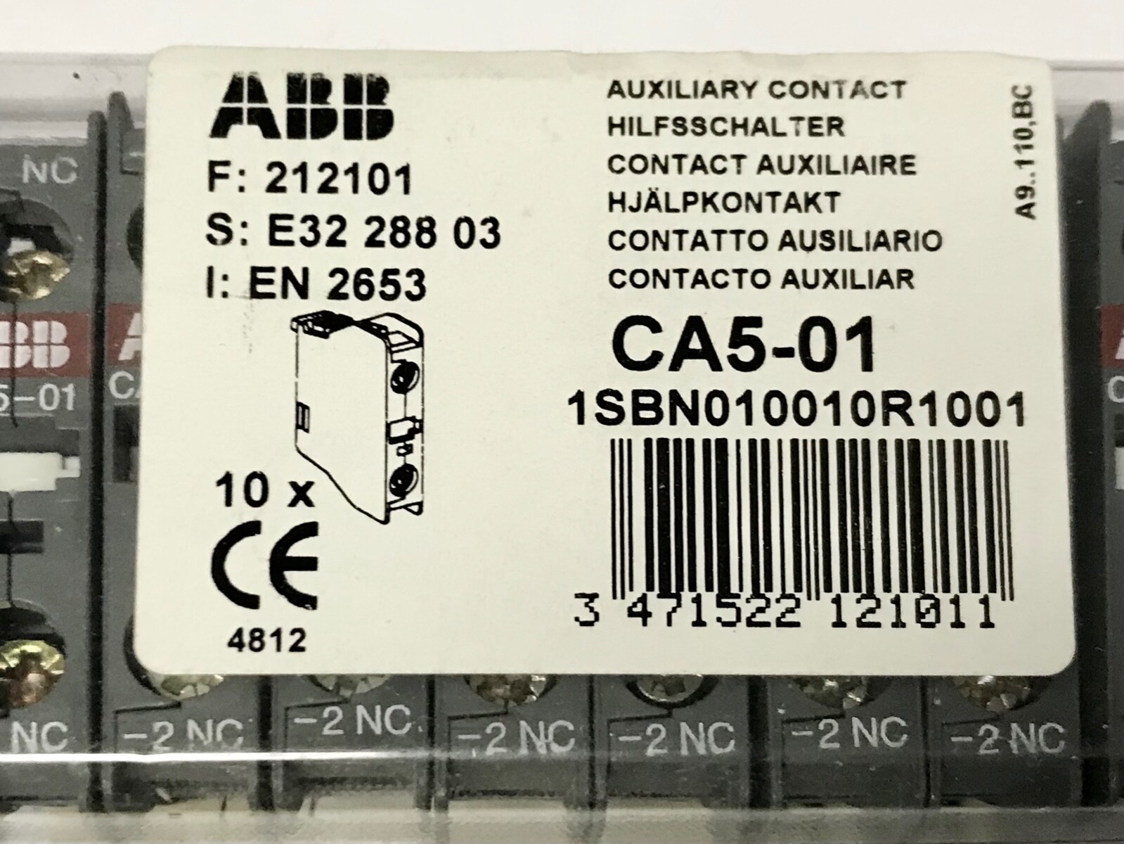 ABB CA5-01 NC Auxiliary Contact CA5 01 1SBN010010R1001 | eBay