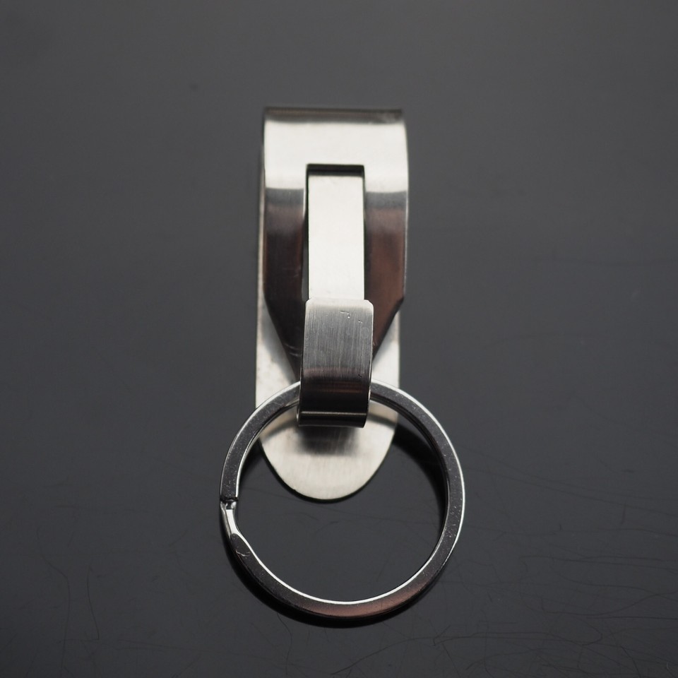Detachable Quickdraw Keychain Steel Belt Clip Key Ring Holder Snap ...