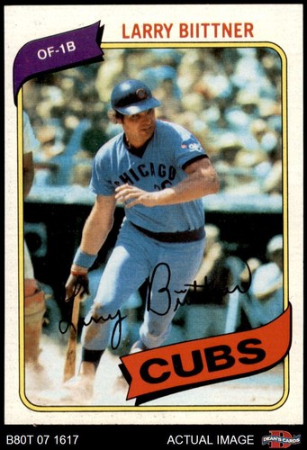 1980 Topps #639 Larry Biittner Cubs 8.5 - NM/MT+ | eBay