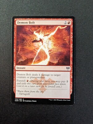DEMON BOLT #129 Kaldheim MTG | eBay