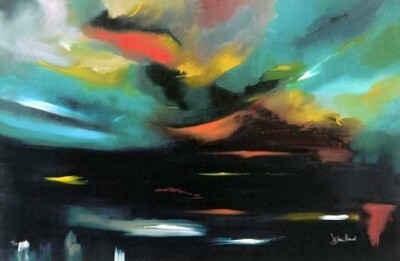 Debra Stroud-Tempest-Hand Embellished LE Giclee/Canvas/Hand Signed ...