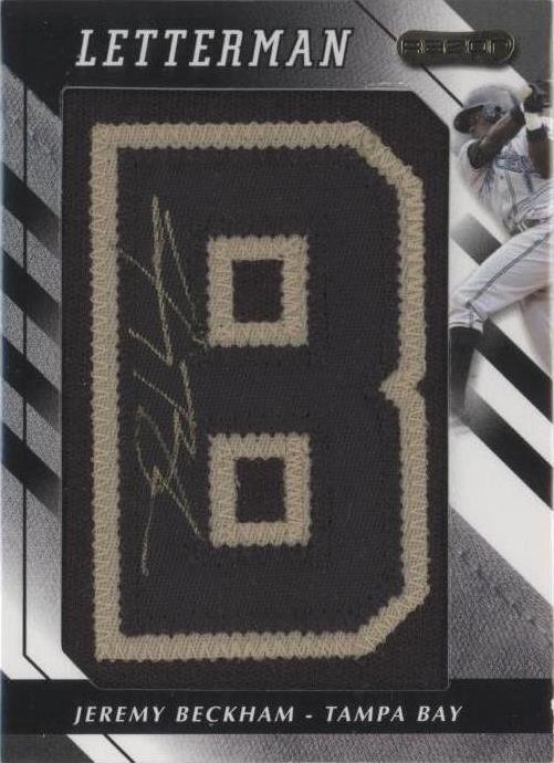 2008 Razor Letterman - Jeremy Beckham #JEB-B One of One Black/Gold /1 ...
