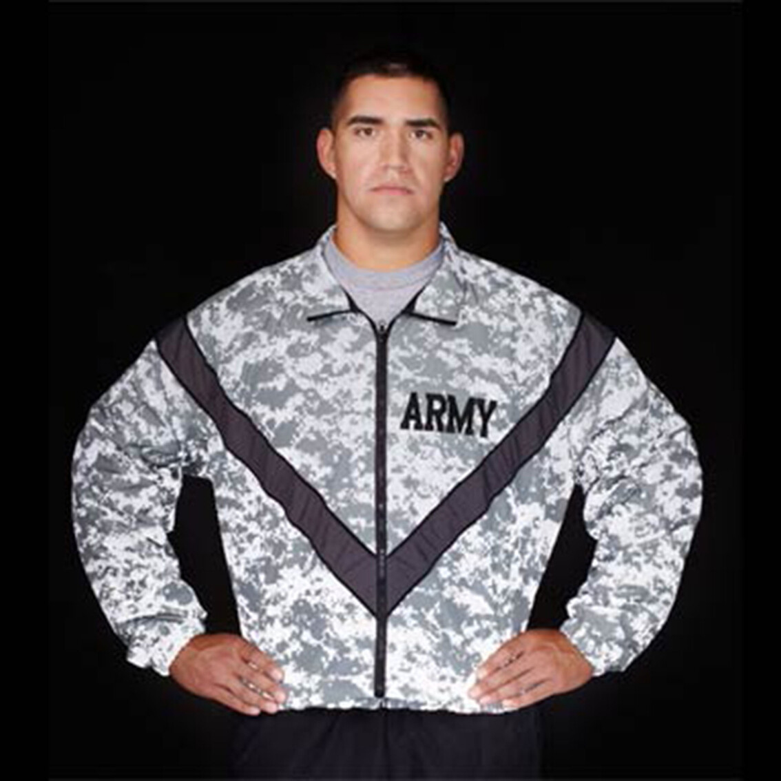 US ARMY IPFU PT PHYSICAL TRAINING RAIN SNOW GRAY JACKET REFLECTIVE ALL ...