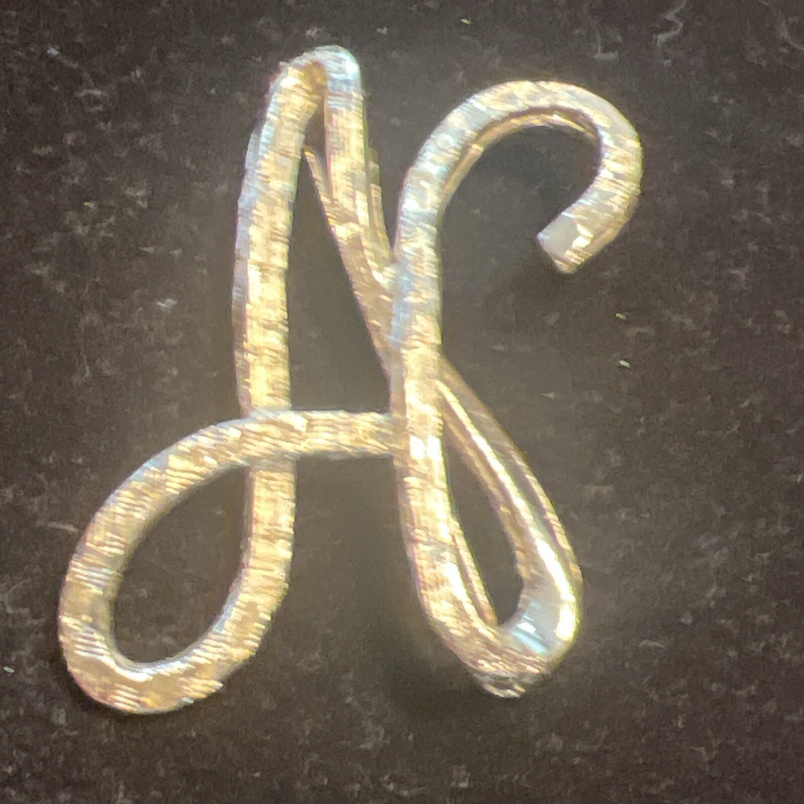 Vintage Fancy Letter A Monogram Letter Brooch Initial… - Gem