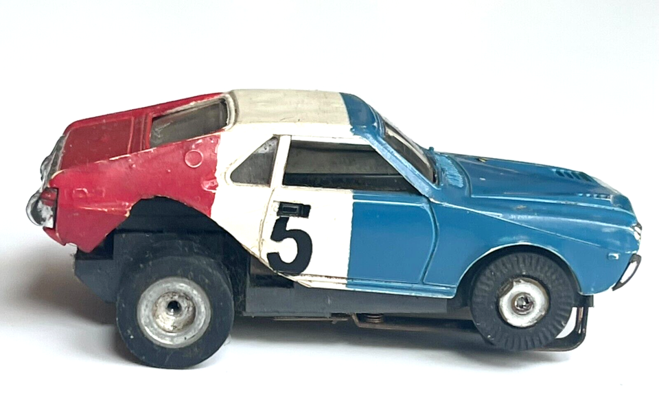ORIGINAL VINTAGE AURORA TUFF ONES AMX RED WHITE AND BLUE SLOT CAR #1477 ...