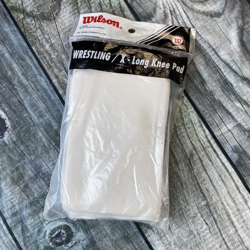 NIP Open VTG Wilson Wrestling X Long Knee Pad Large 18"-21" White W3400 ...