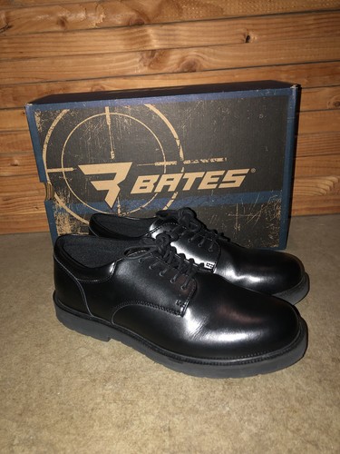 Bates Wolverine Oxford Shoes Men Size 9 Wide High Shine Duty Soft Toe ...
