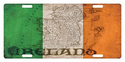 IRELAND Flag Custom License Plate IRISH Emblem MAP Version | eBay