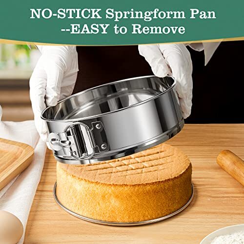 9 Inch Springform Cake Pan Stainless Steel Springform Pans Leakproof ...