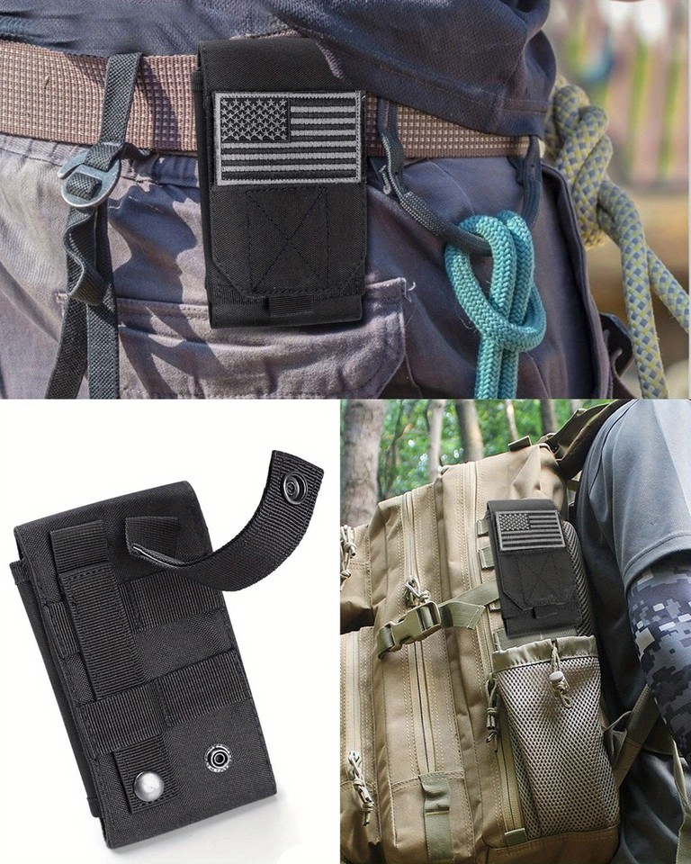Tactical Molle Pouch Phone Case Single Layer Flag Design Molle ...
