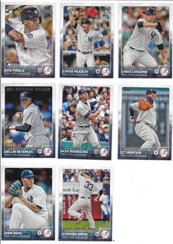 2015 Topps Series 2 Baseball 9 Cards Yankees Team Set | eBay