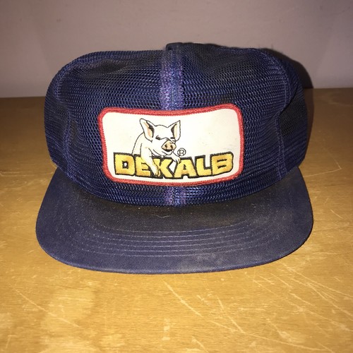VINTAGE FARM WORN DEKALB SEEDS PIG PATCH K PRODUCTS TRUCKER SNAPBACK ...