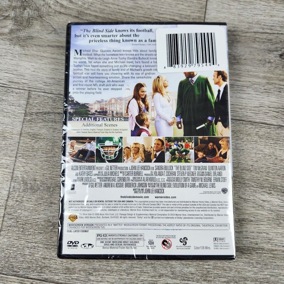 The Blind Side (DVD, 2009, Widescreen) Sandra Bullock Tim McGraw NEW ...