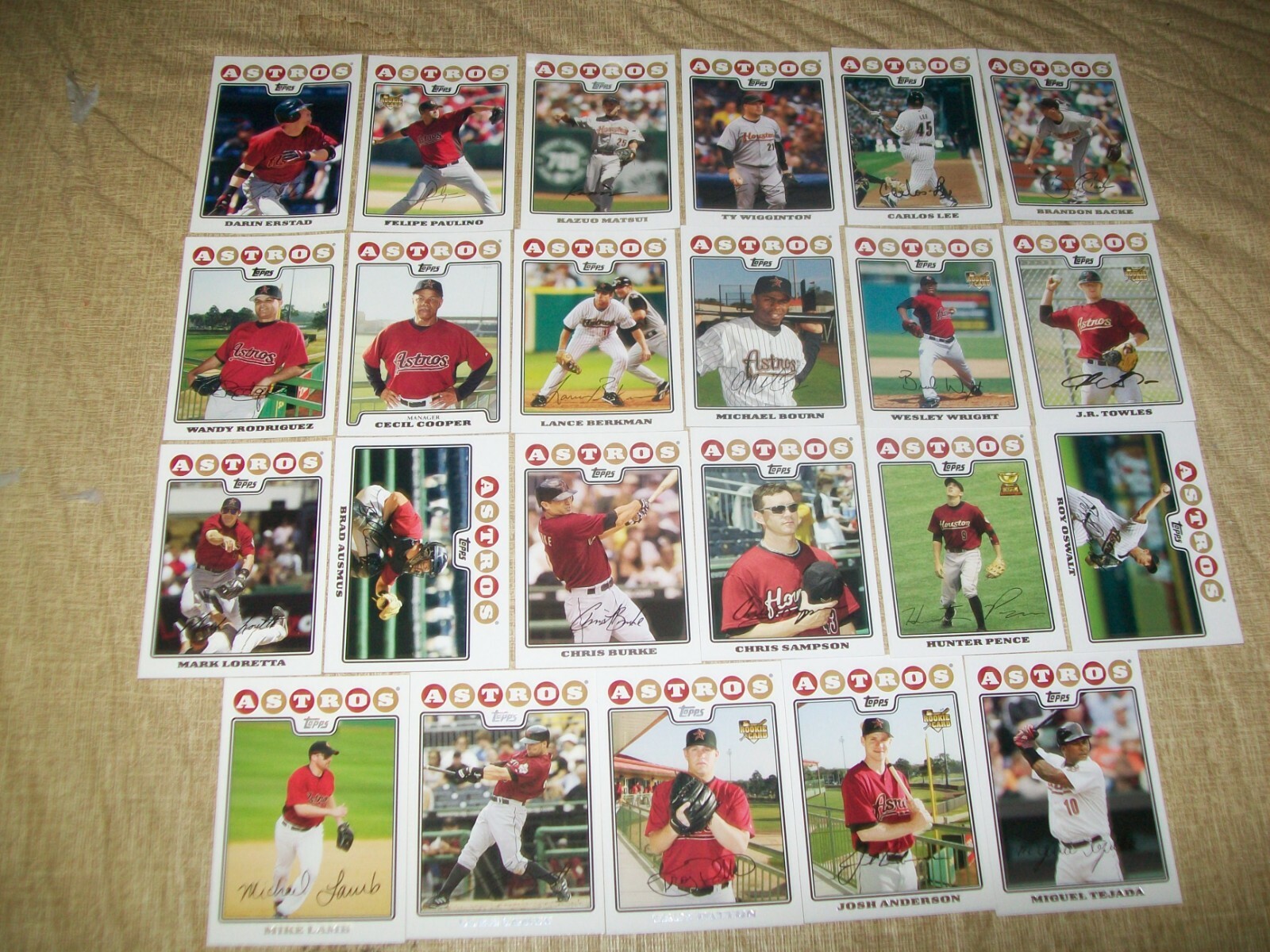 2008 Topps Houston Astros 23 card team set | eBay