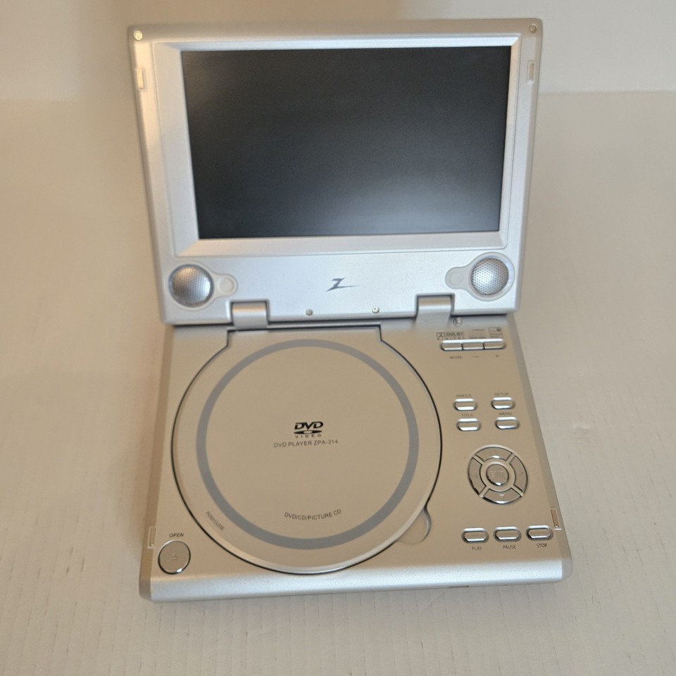 Y2K Portable Dvd Player (2005) Zenith Model ZPA-314 w/ TFT LCD Movies ...