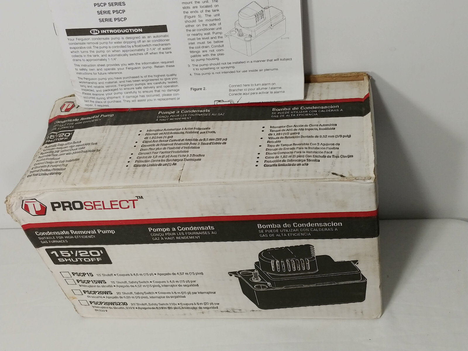 LITTLE GIANT 554455 Condensate Pump,1/2 gal,1/30 hp,230V AC VCMA-20ULS ...