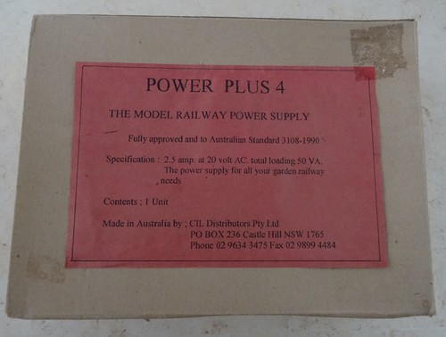POWER PLUS 4, Heavy Duty Model Railway Power Supply. 2.5 Amp at 20 Volt ...