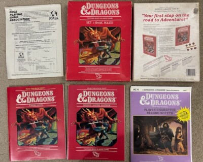 D&D Dungeons and Dragons Set 1: Basic Rules & Set 2: Expert Rules & XS2 ...