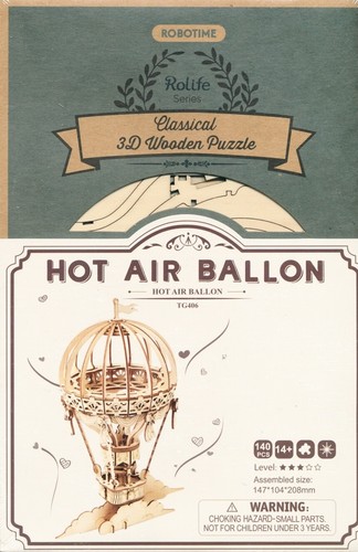 Montgolfière : Robotime 3D Rolife Bois Puzzle TG406 140 P' Ces | eBay