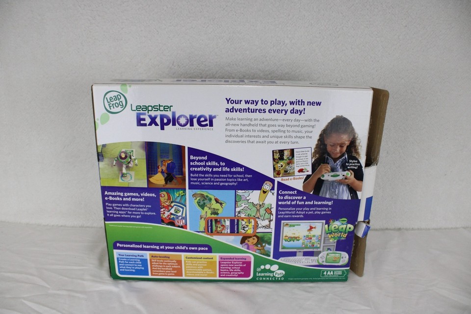 Leapfrog Leapster Explorer Learning Path Handheld Device Ages 4-9 34001 ...