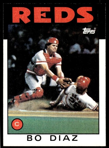 1986 Topps Baseball Card Bo Diaz Cincinnati Reds #639 | eBay