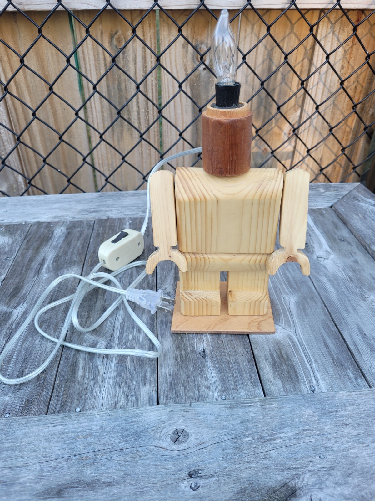 Wooden Lego Man Lamp | eBay