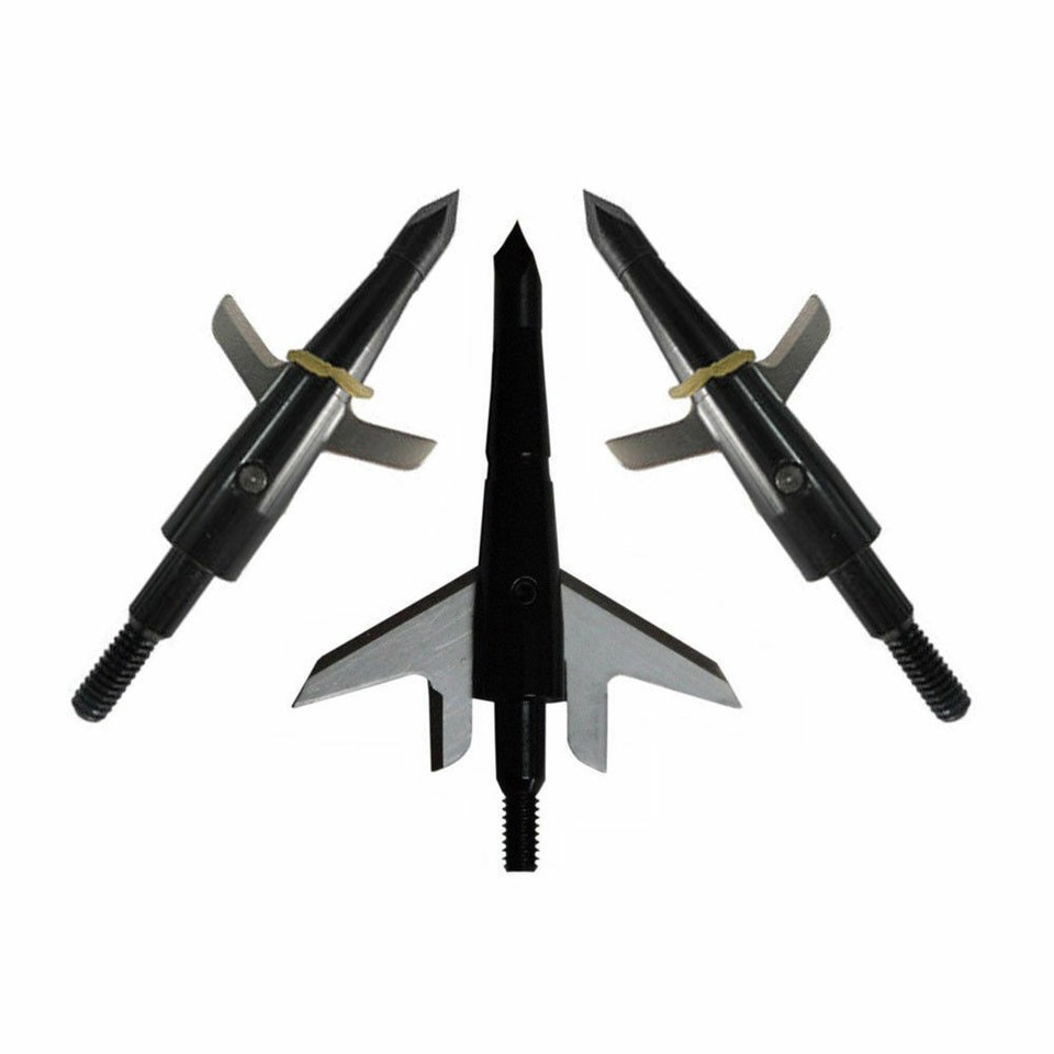 Hottest 12Pcs Hunting Broadheads 100Gr 2-Sharp Blade Crossbow Tips | eBay