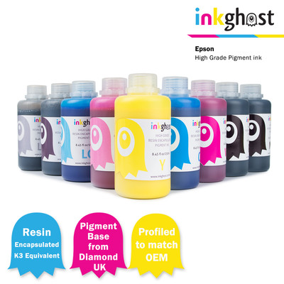Resin Encapsulated Pigment Ink 250ml compatible with Epson 3800 High ...