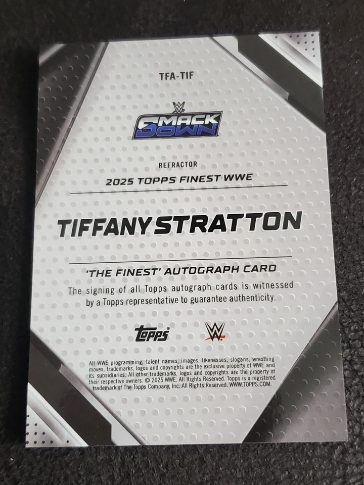 2025 Topps Finest WWE Tiffany Stratton The Finest On Card Auto SP Card ...