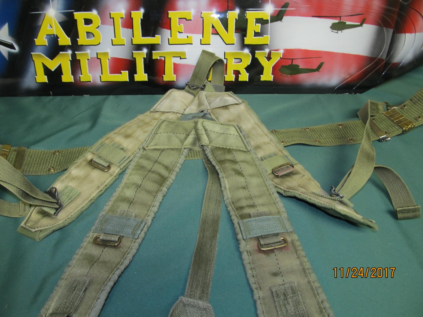 Original U.S Army OD Webbing System LBE Suspenders Pistol Belt LC-2 ...