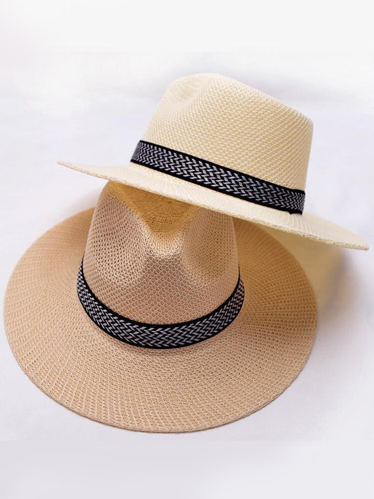 Panama Hat Sun Hat Hat Cuban Hat Short Fedora Straw Cap Brim Unisex ...