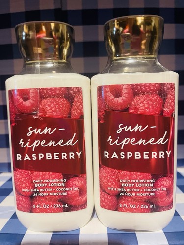 New Bath & Body Works Sun Ripened Raspberry Body Lotion Full Size X 2 ...