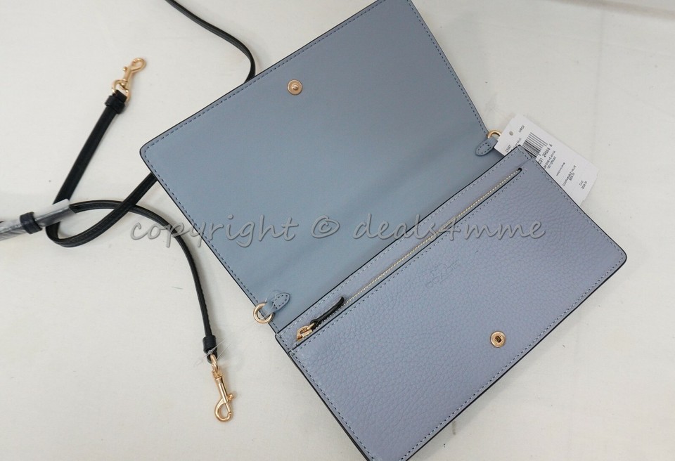 Coach C5887 Anna Fold-over Clutch Crossbody In Color-block With Horse ...