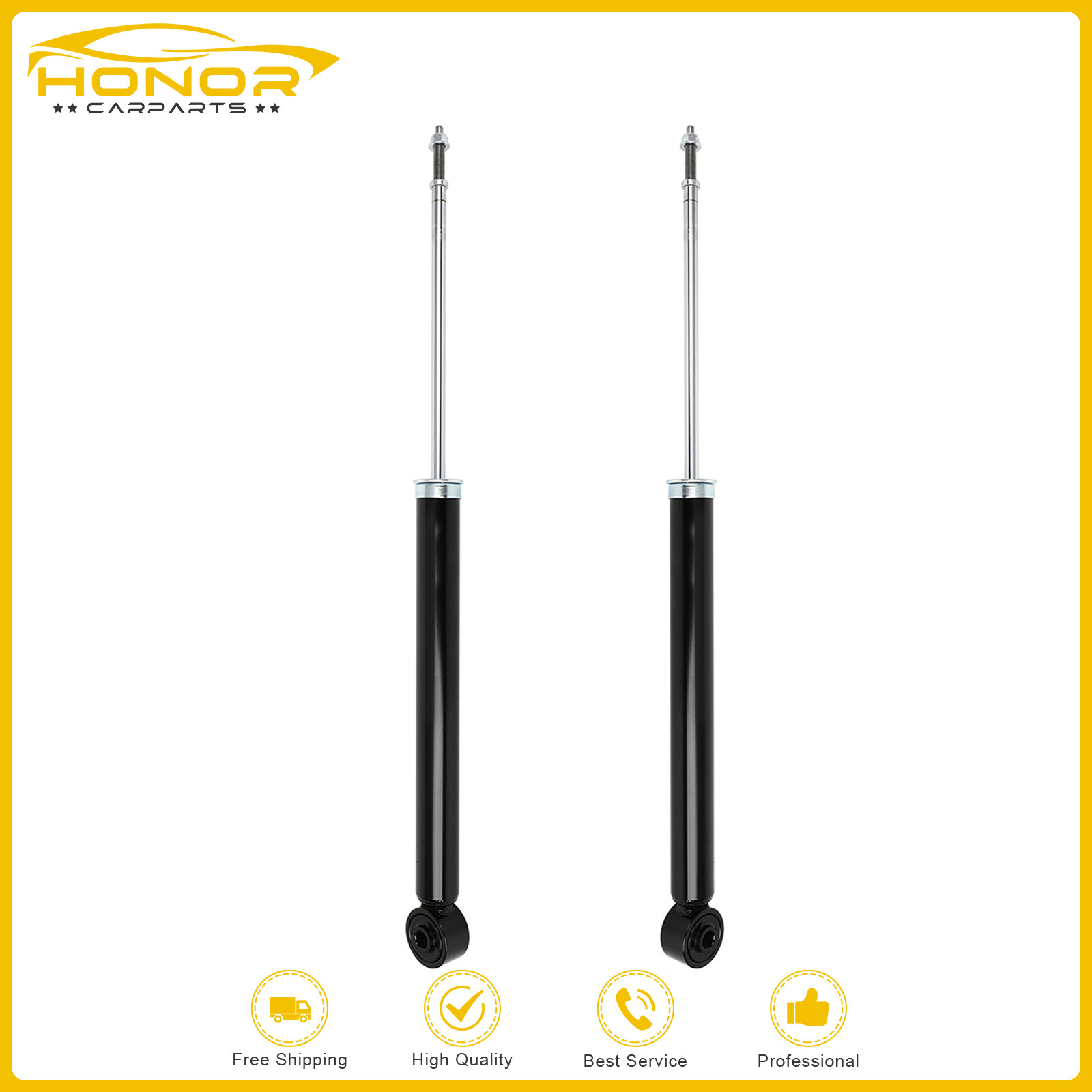 Rear Pair of Left Right Struts Bare Shocks Assembly for 2016-2022 HONDA ...