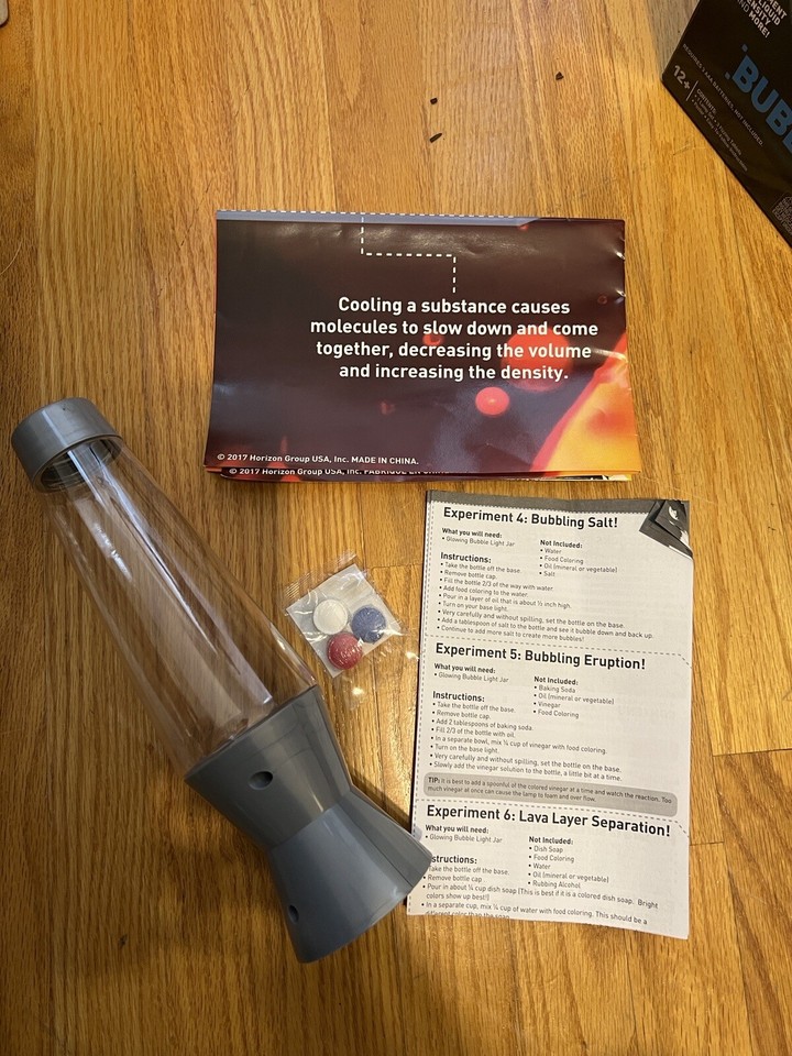 Discovery Glowing Bubble Lava Light Built- In LED LIGHT STEM | eBay