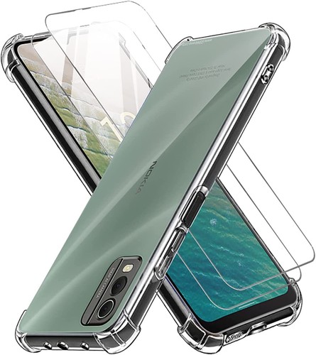 For Nokia C32 Case, Clear Silicone Shockproof Gel Phone Cover Screen ...