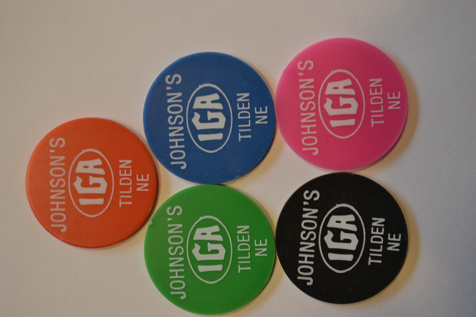 Food Stamp Tokens Set (5) JOHNSON'S IGA, TILDEN, NE | eBay