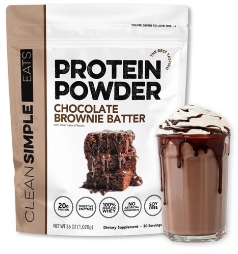 CLEAN SIMPLE EATS WHEY PROTEIN POWDER CHOC BROWNIE 30 SERVINGS 03/2027 ...
