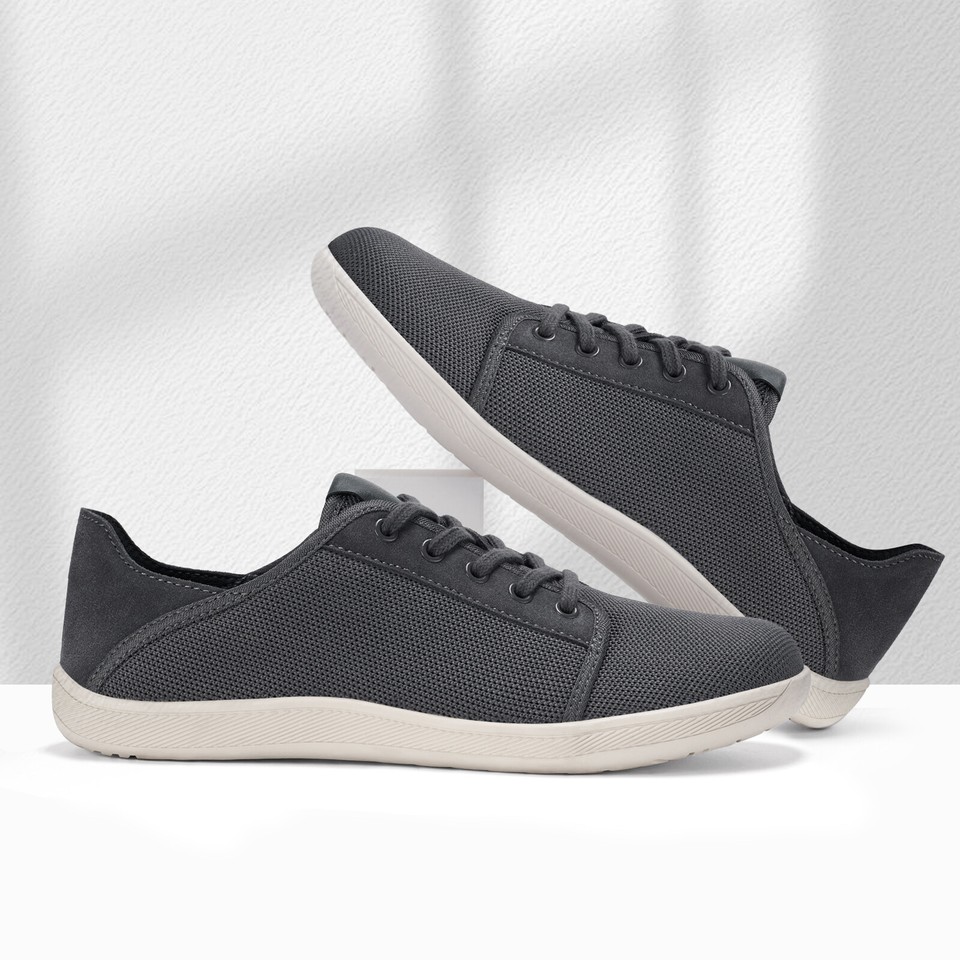 HEEZ Men Wide Toe Sneakers Zero Drop Casual Barefoot Shoes Slip On ...