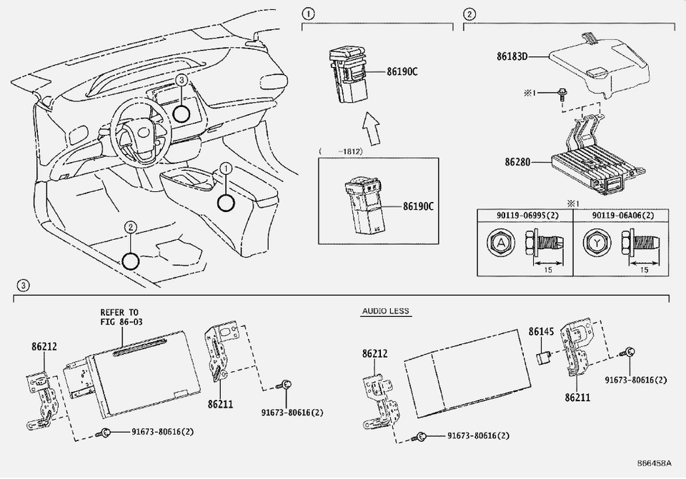 TOYOTA Genuine ADAPTER ASSY, STEREO 86190-12040 | eBay