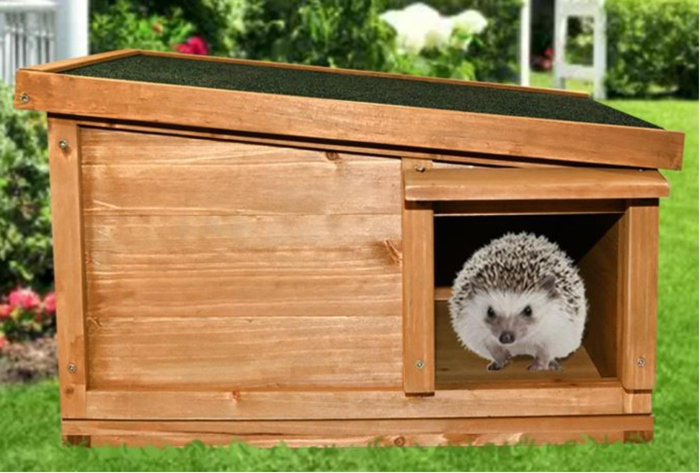 Hedgehog House & Hibernation Shelter, Predator Proof Outdoor Habitat ...