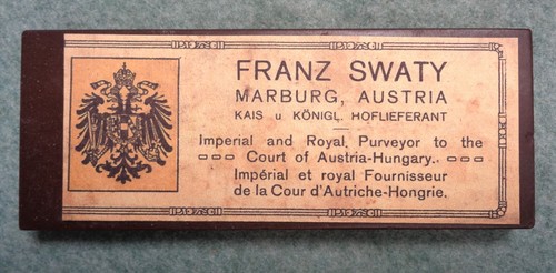 VINTAGE "FRANZ SWATY" MARBURG AUSTRIA BARBER RAZOR HONE SHARPENING ...