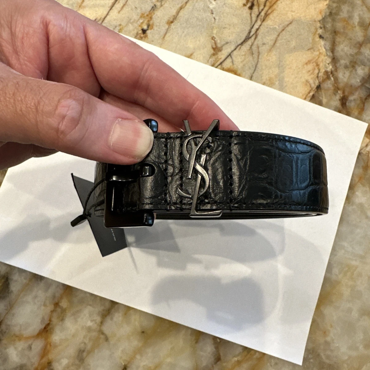 Ysl Croc Belt