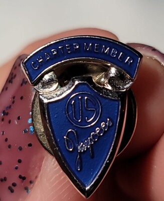Jaycees Charter Member Tie Tac Pin Blue Shield | eBay
