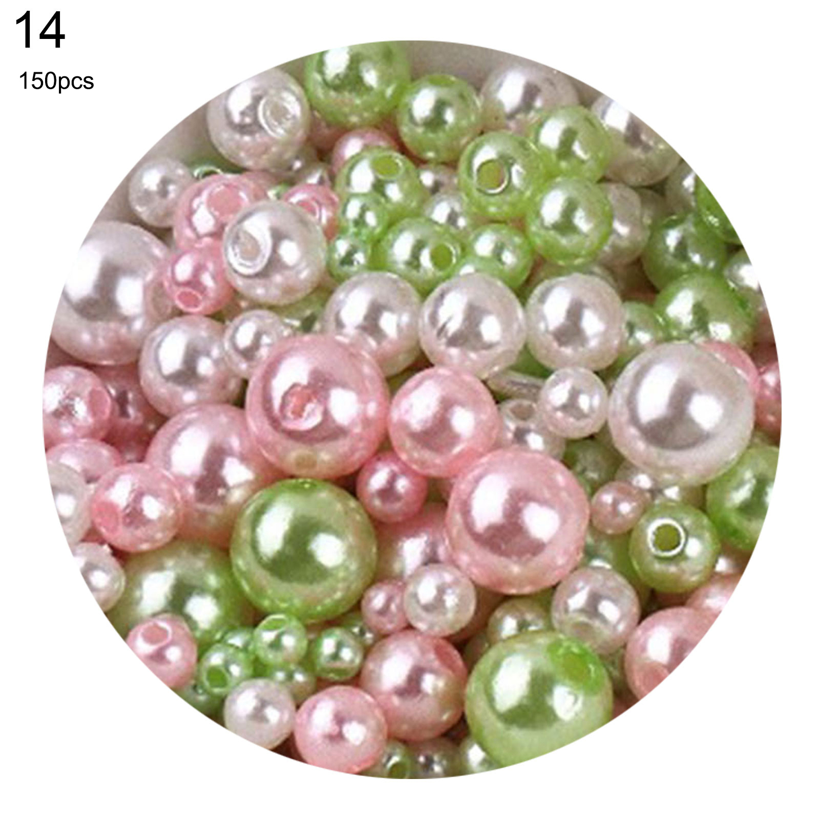 150pcs/bag 3-8mm Fake Pearls Glossy Durable Bracelets Pendants ...