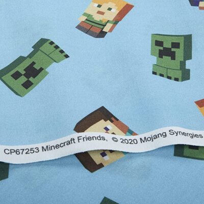 Mojang Minecraft Creepers Steve and Alex By The Yard cotton fabric ...