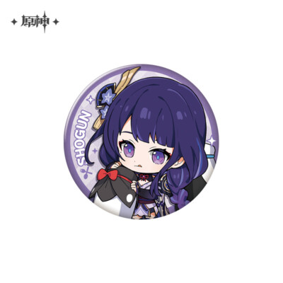 miHoYo Genshin Impact Badge Raiden Shogun Cute Delicious Party Emblem ...