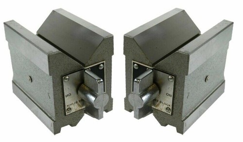 Magnetic Vee Block 4" V Blocks Pair Heavy Precision Size 100 x 95 x 75 ...