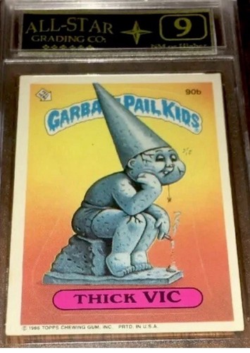 1986 Garbage Pail Kids OS3 Rare GPK #90b THICK VIC GRADED 🇺🇸 MINT 9 ...