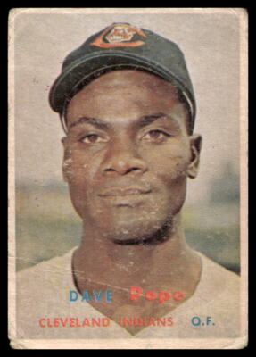 1957 Topps #249 Dave Pope Cleveland Indians Low Grade Crease | eBay